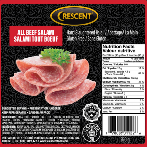Halal Fresh Beef Salami near Scarborough - Crescent Foods